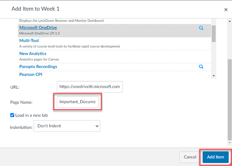 Step by Step: Linking to a Microsoft OneDrive file within a Module – iCampus Support Center