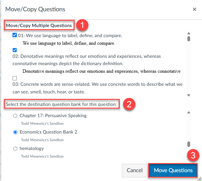 Step by Step: Moving Classic Quiz Questions into Question Banks (Bank ...