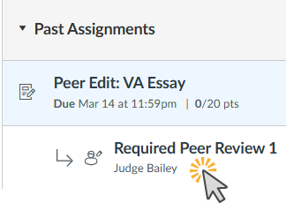 Step by Step: Submitting a Peer Review to an Assignment – iCampus Support Center