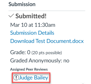 Step by Step: Submitting a Peer Review to an Assignment – iCampus Support Center